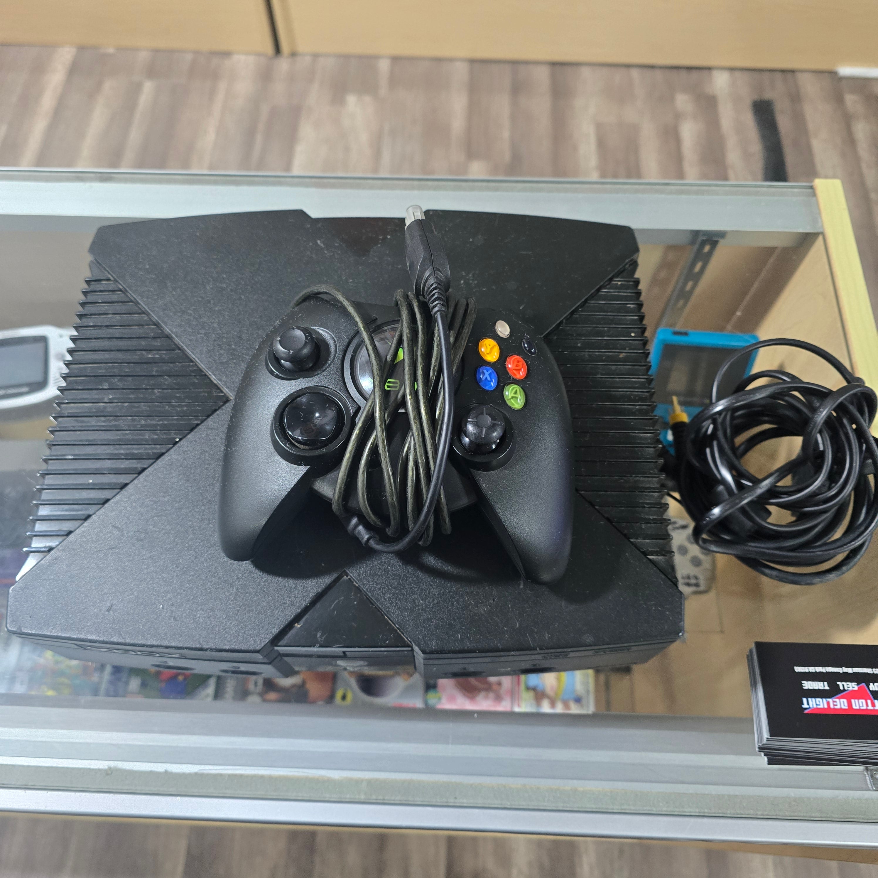 Original Xbox Console with Wires and Duke Controller – buttondelight